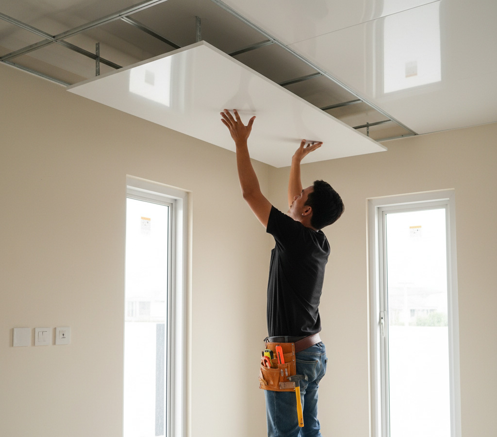 Proses pasang PVC