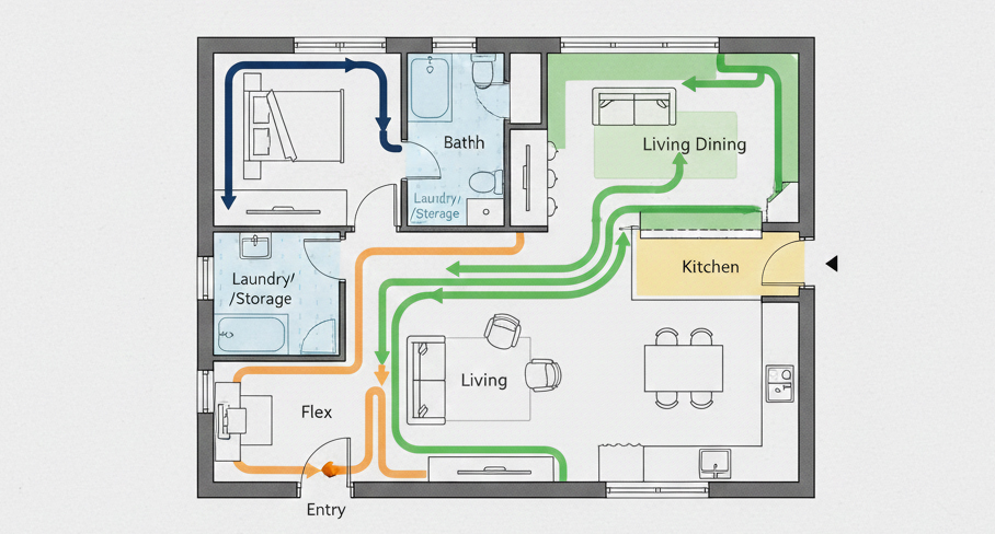 Denah zoning rumah